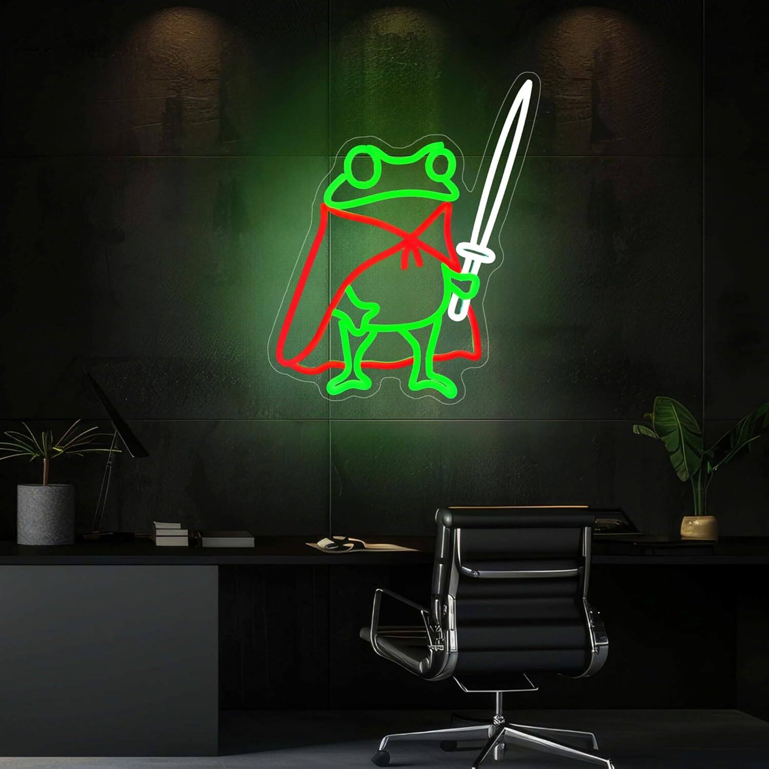 Auledio Frog Neon Sign Cute Neon Signs for Wall Decor Green Red Neon ...