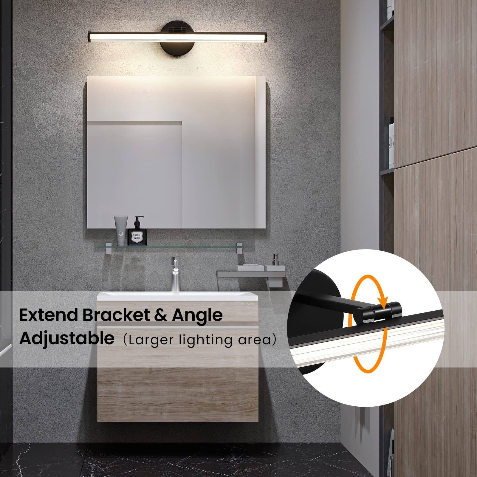 Earthley Blooms Bathroom Light Fixture Over Mirror Vanity 18w 4000k Led ...