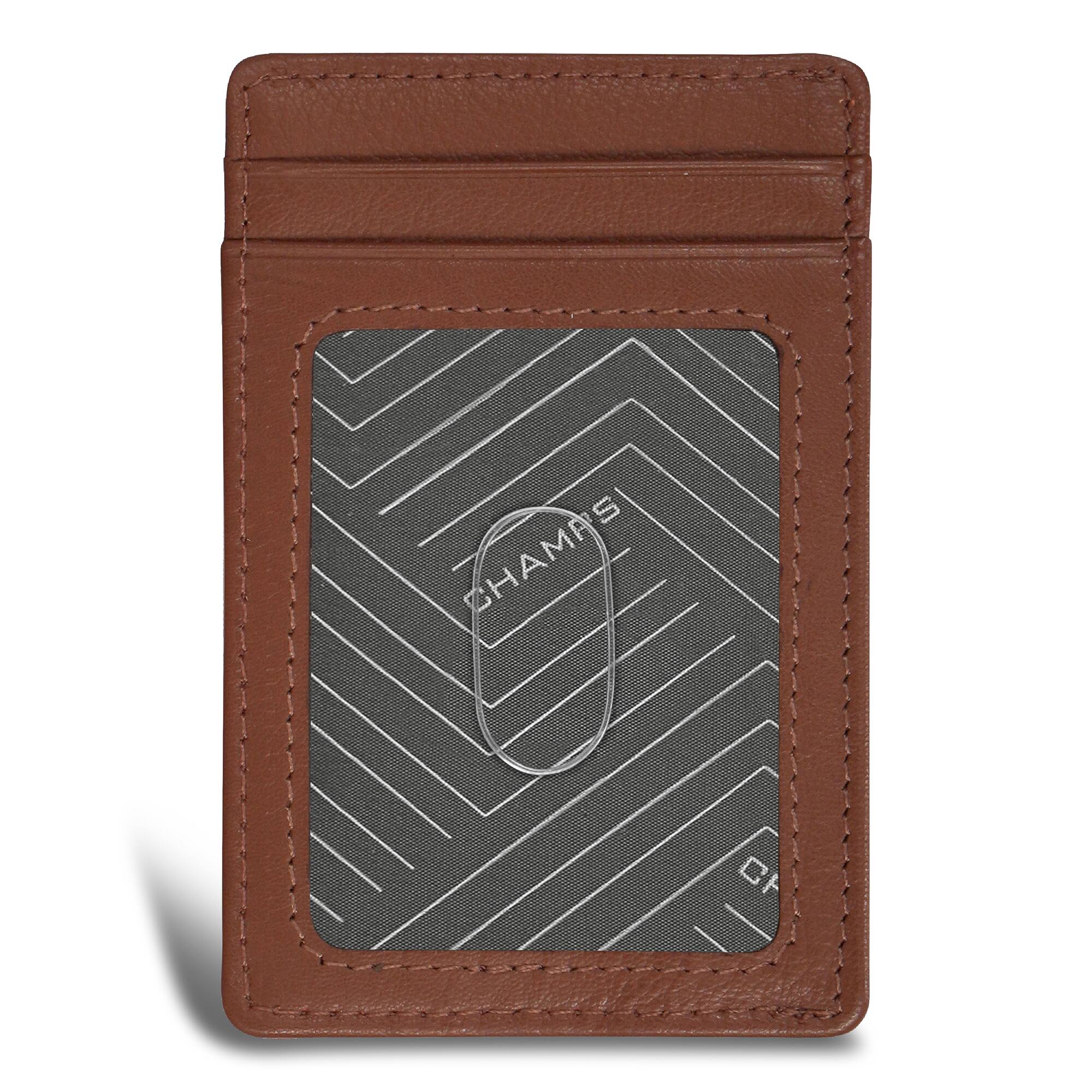 Champs Onyx Collection Leather Access Card Case Brown OB-516-BROWN (ACC CARD CASE) - Best Buy