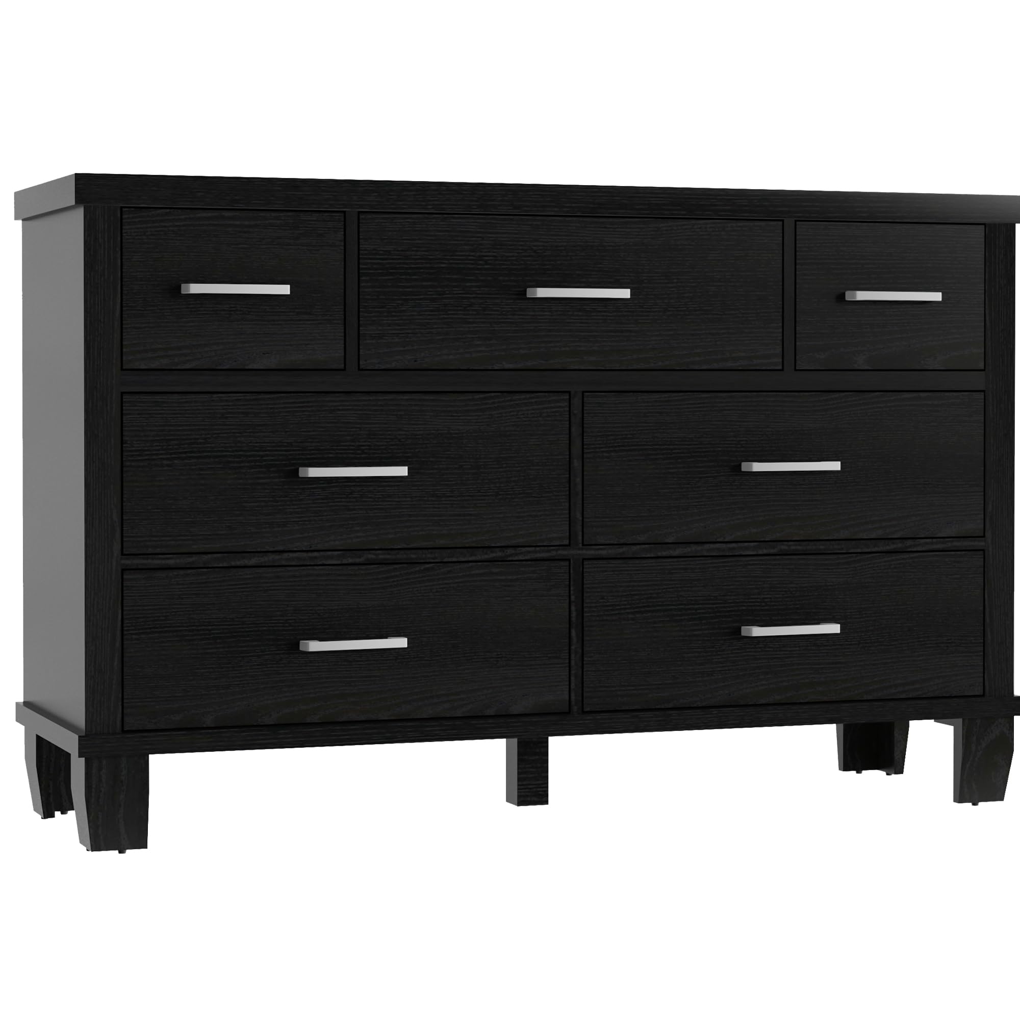 Jojoka 7 Drawer Dresser for Bedroom, 51" Wide Modern Wood Chest with ...