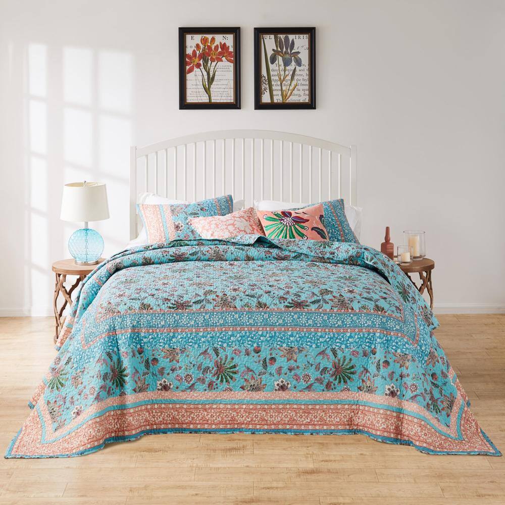 Barefoot Bungalow Audrey Jacobean Fern and Floral Print all Over 3 ...