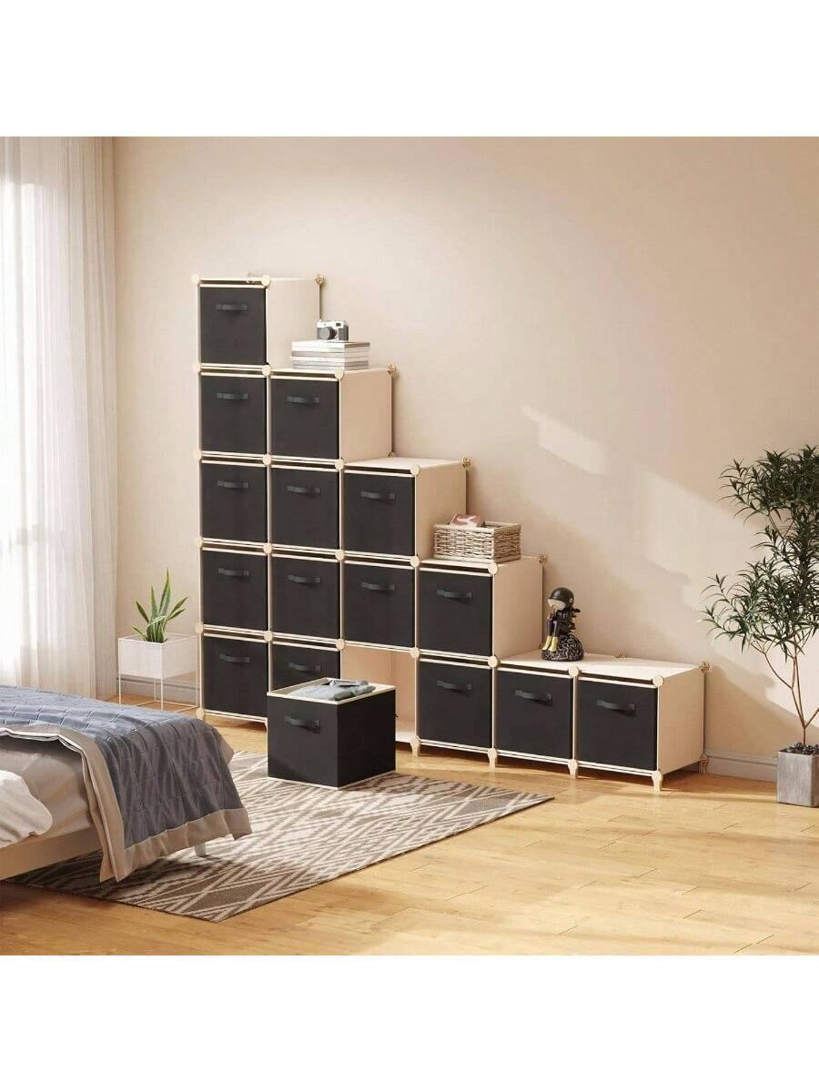 Live At Space Collapsible Fabric Storage Cubes Bins Set 11 Inch ...