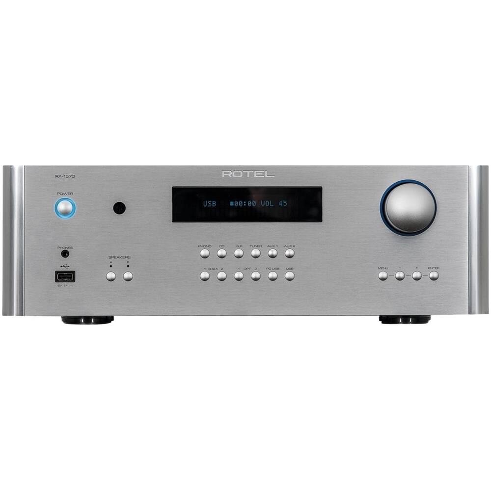 Best Buy: Rotel 240W 2.0-Ch. Amplifier Silver RA-1570 SILVER