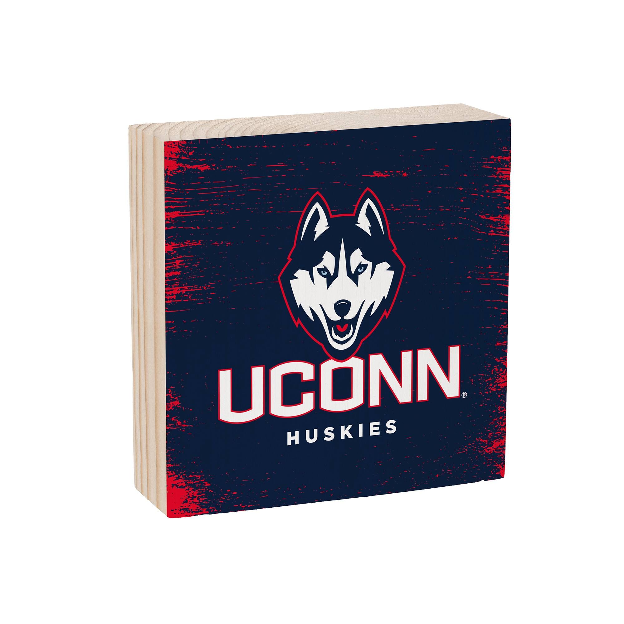 Evergreen Enterprises UConn Huskies 6" Square Fan Chant Wood Block ...