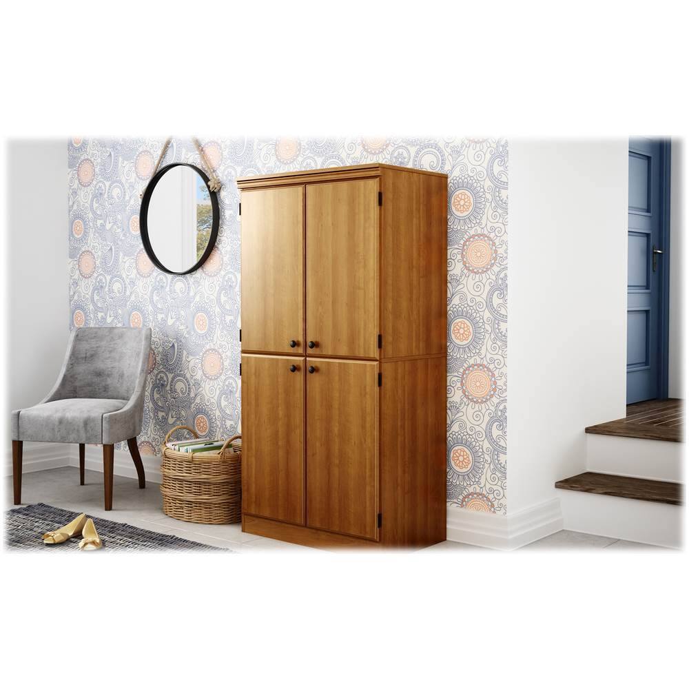 Best Buy: South Shore Morgan 4-Door Storage Cabinet Morgan Cherry 10072