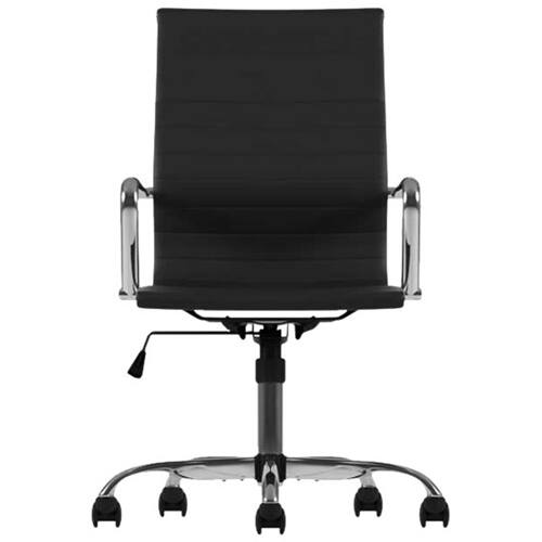 Best Buy: CorLiving Workspace 5-Pointed Star Bonded Leather Chair Black ...