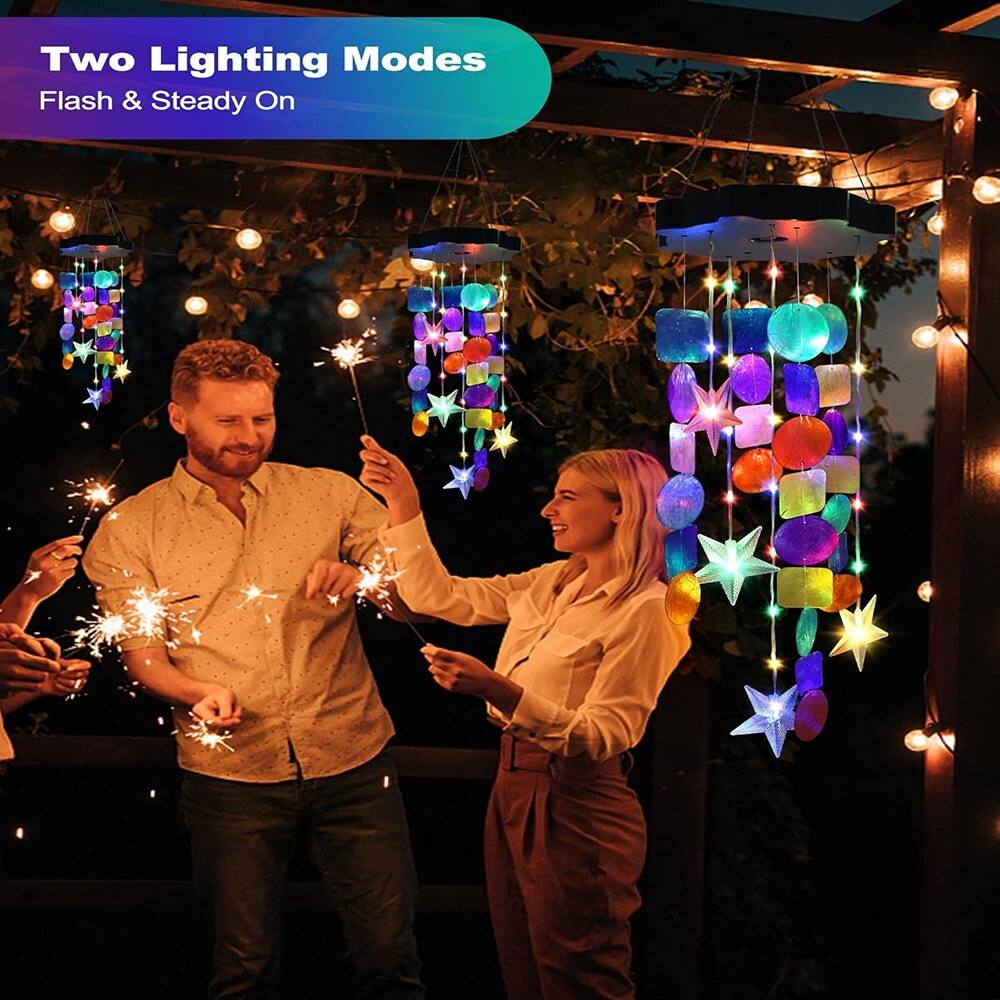 PARKER SLATER Solar Decorative Lights Outdoor, Colorful Shells Lights ...