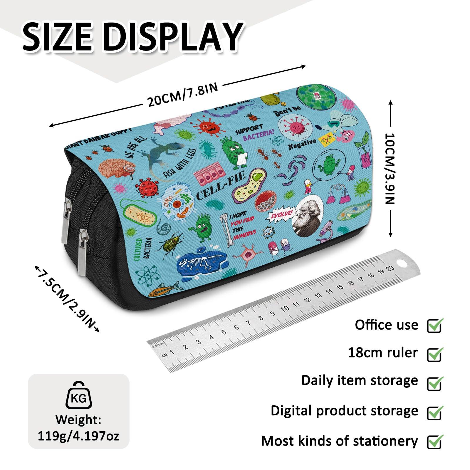 Dapper Styles Science Biology Pencil Case For Student Funny Dna & Cell ...