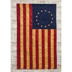 BreeBe Tea Stained Nylon Betsy Ross Flag 60x36 Red, Cream, Blue ...