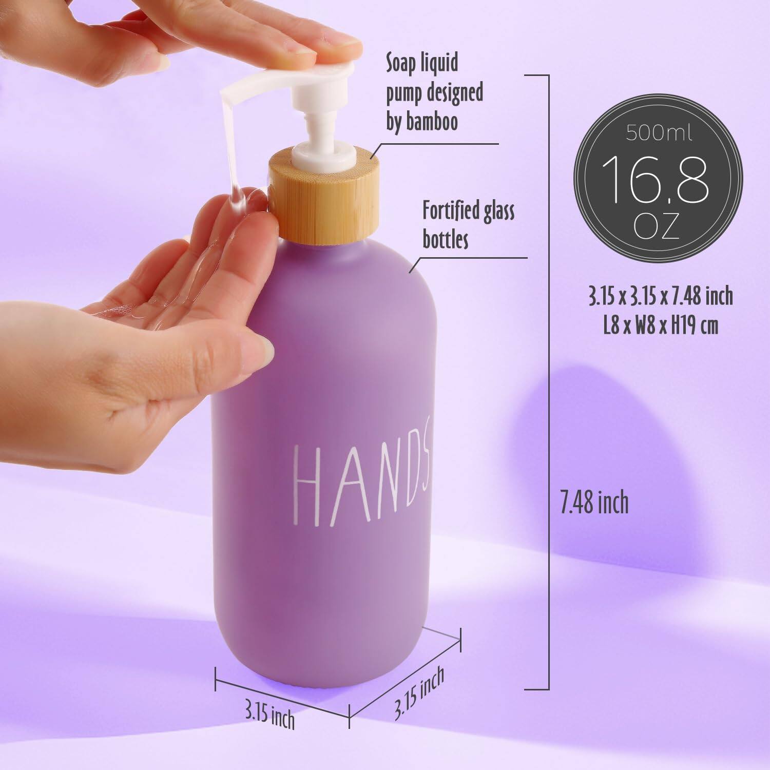 Dapper Styles Glass Kitchen Soap Dispenser Detergent Or Hands For Sink ...