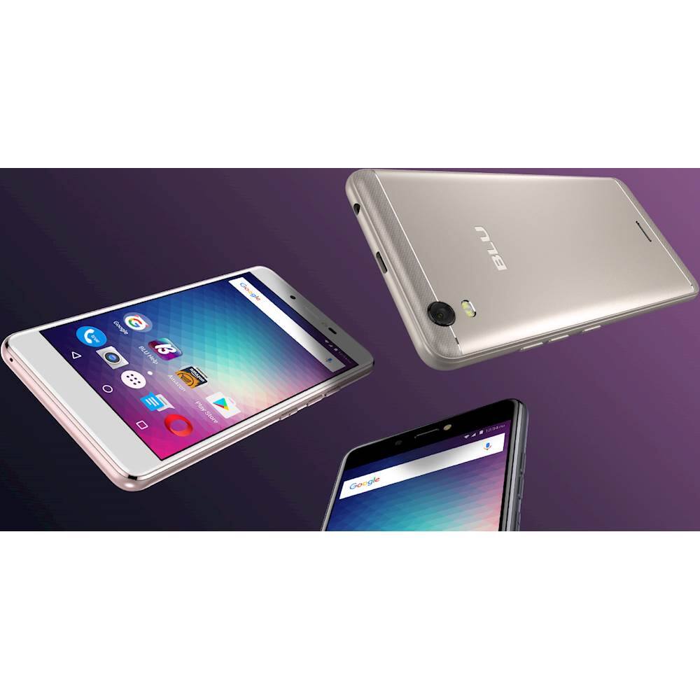 Best Buy: BLU Studio G MAX with 8GB Memory Cell Phone (Unlocked) Gold ...