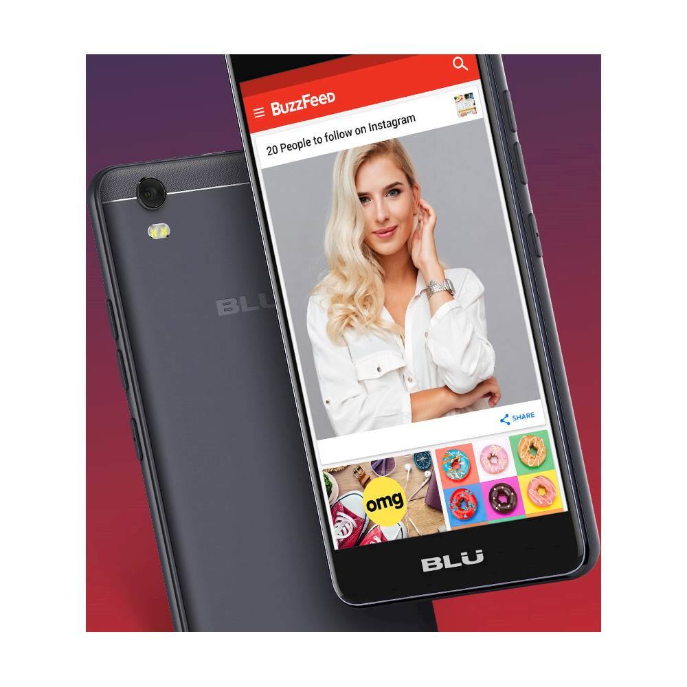 Best Buy: BLU Studio G MAX with 8GB Memory Cell Phone (Unlocked) Gray ...