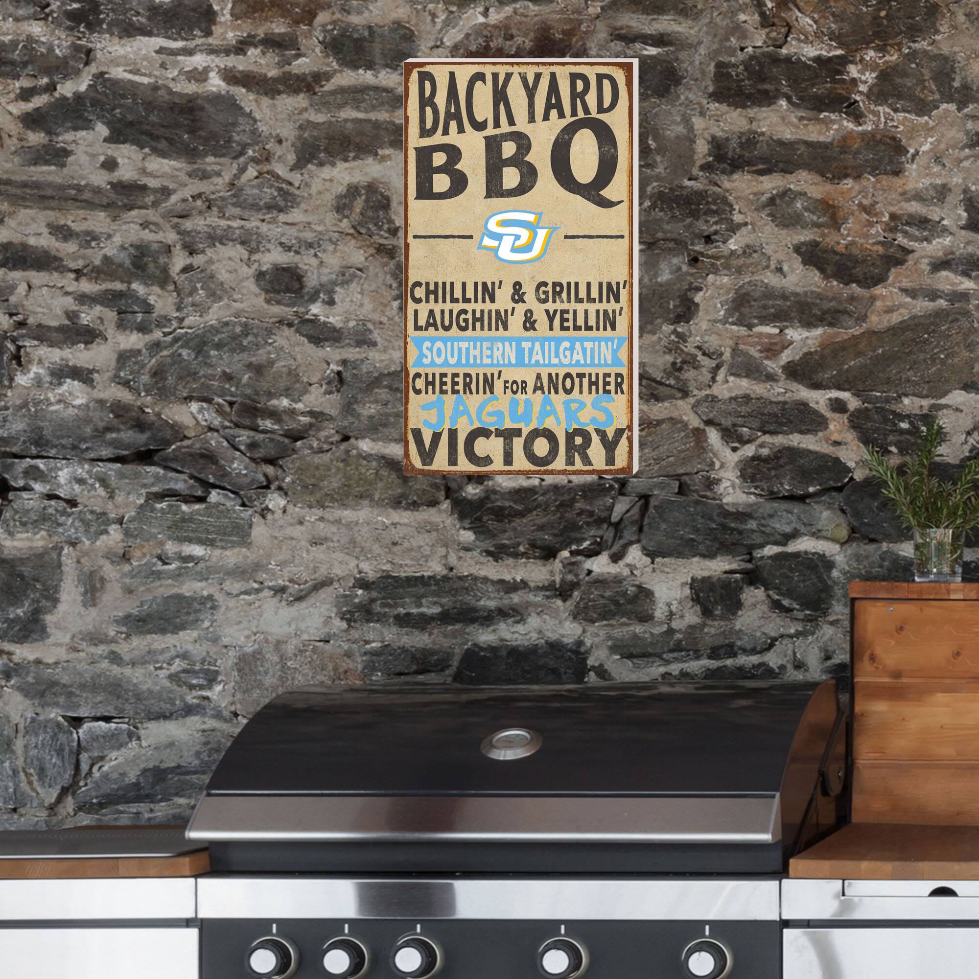 Jardine Southern University Jaguars 11'' x 20'' Indoor/Outdoor BBQ Sign ...