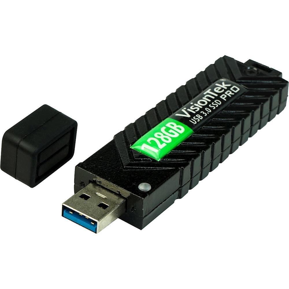 Best Buy: VisionTek 128GB External USB 3.0 Portable Hard Drive black 900902