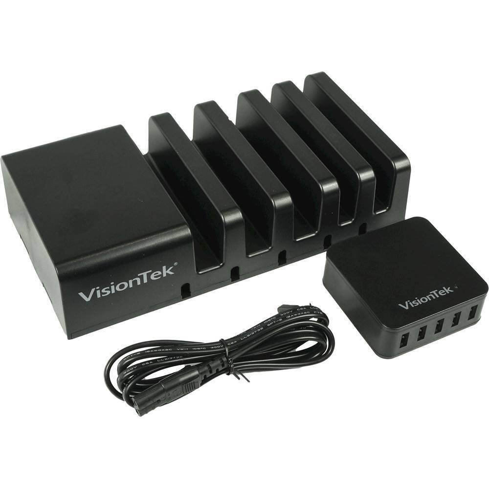 Best Buy: VisionTek 5-Device Charging Station Black 900855