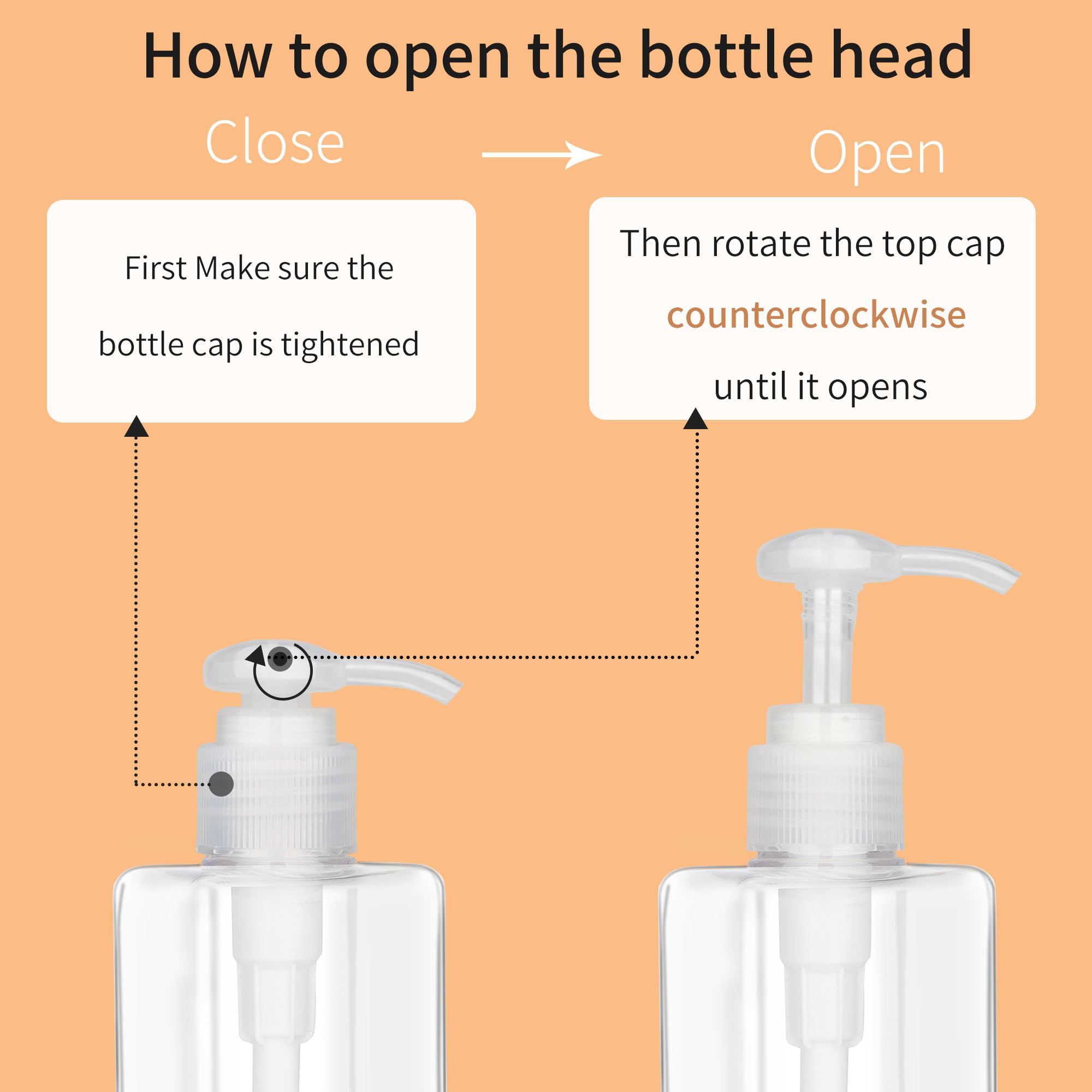 Dapper Styles Pump Bottle Dispenser Refillable Flat Square Plastic ...