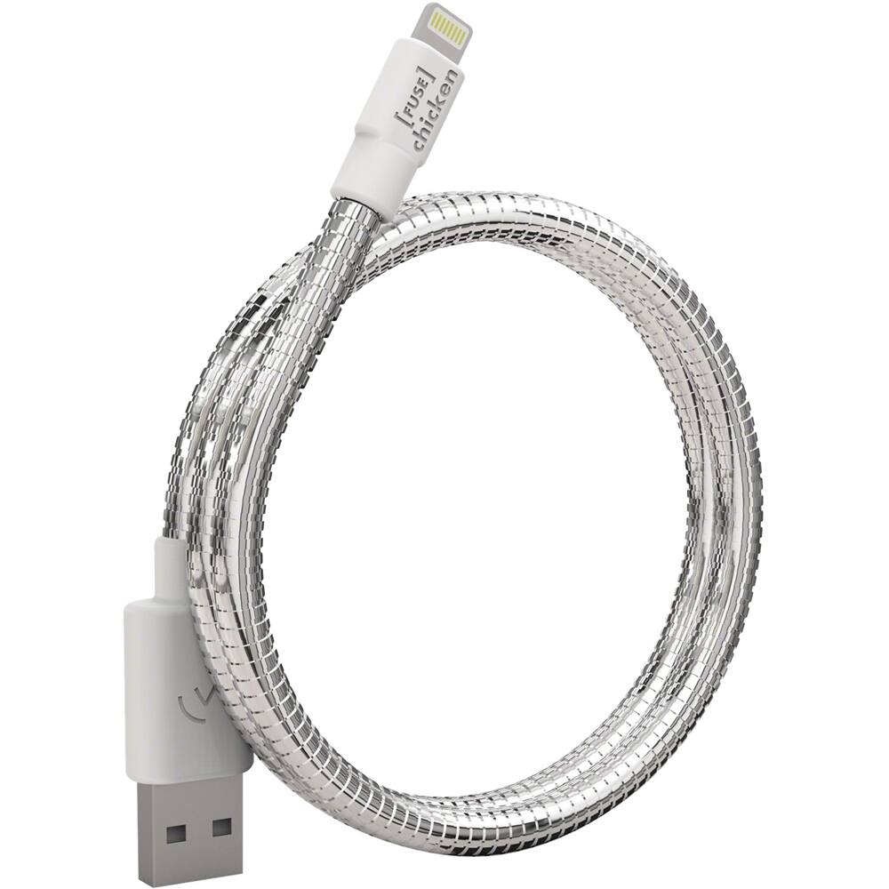 Best Buy: Fuse Chicken 1.6' Lightning USB Charging Cable Steel IHC