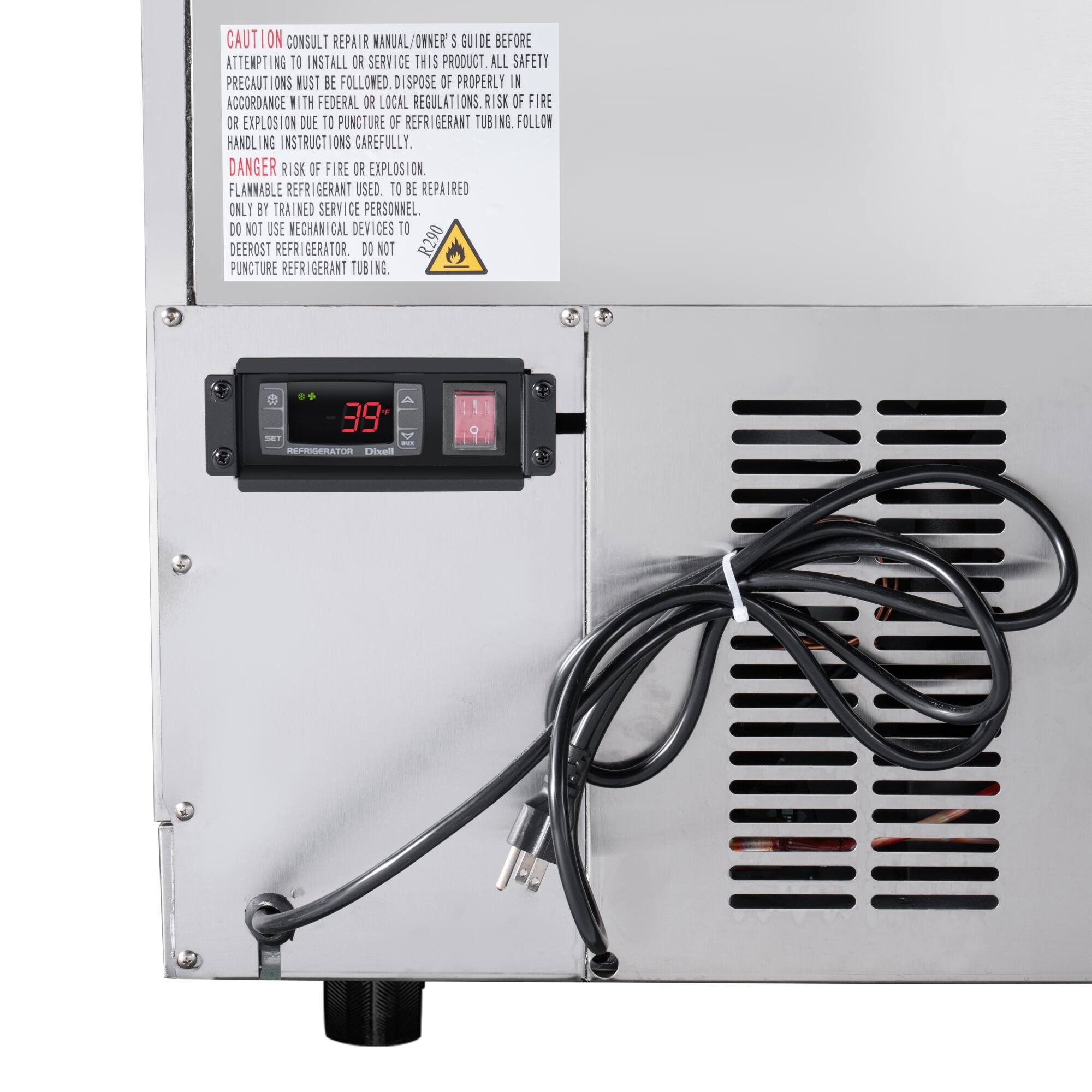 Koolmore 72 in. Refrigerated Prep Station Cold Table, Stainless Steel ...