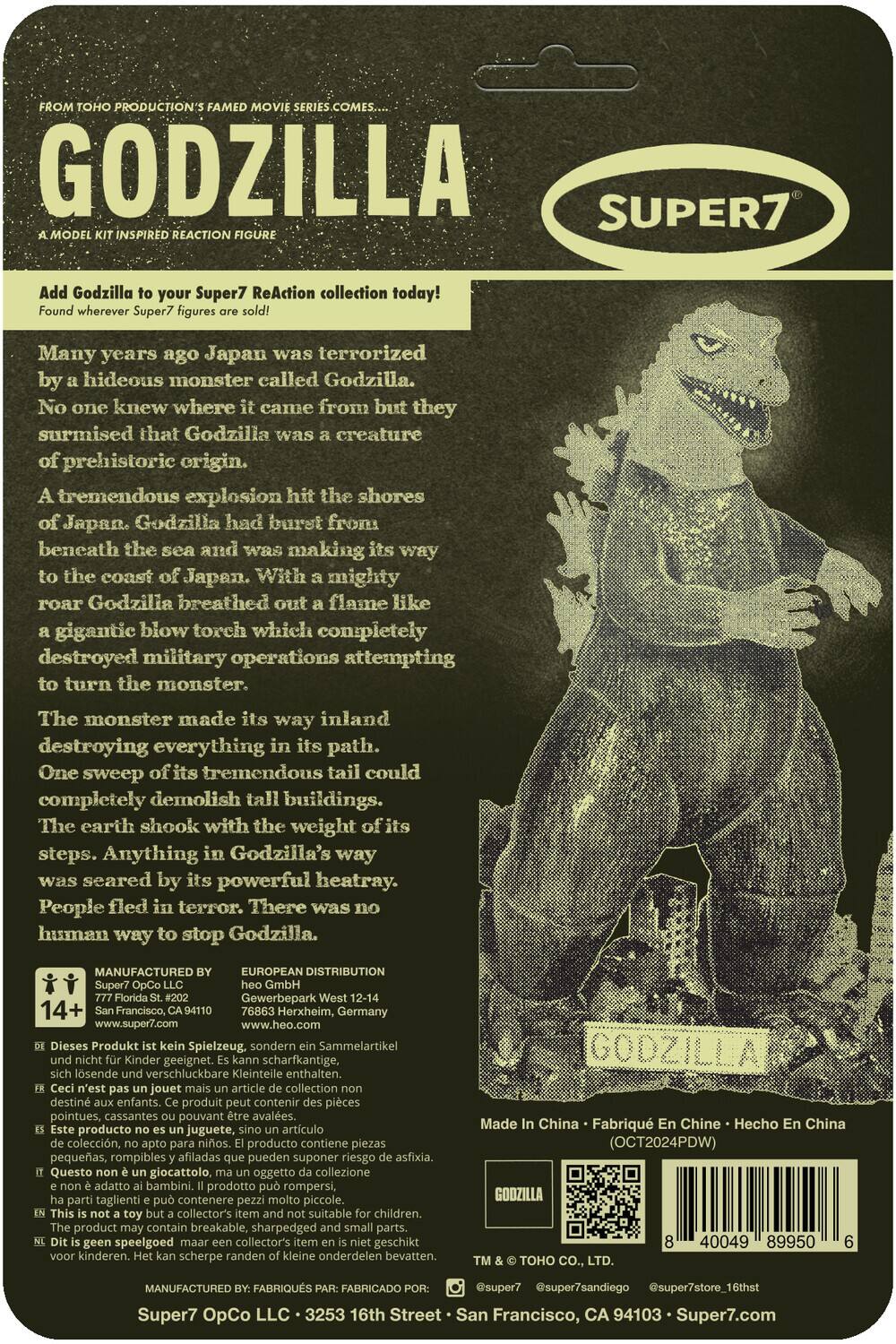 Super7 Toho ReAction Figures Godzilla Model Kit (Glow) Collectibles ...