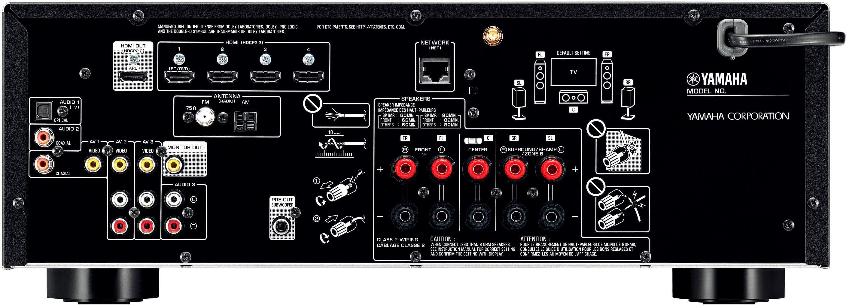 Customer Reviews: Yamaha 5.1-Ch. Network-Ready 4K Ultra HD and 3D Pass ...