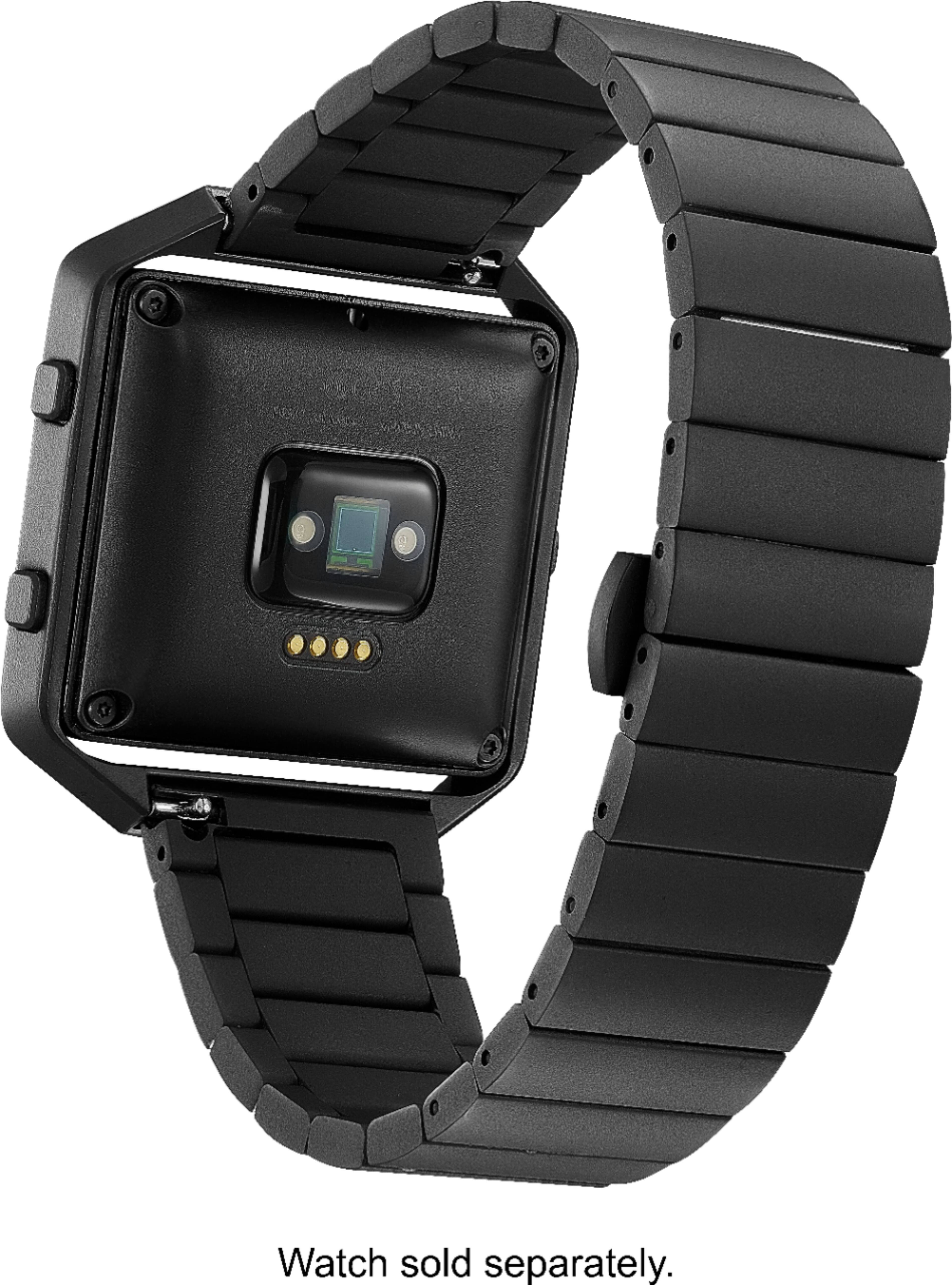 Best Buy: Platinum™ Smooth Link Metal Band Stainless Steel Watch Strap ...