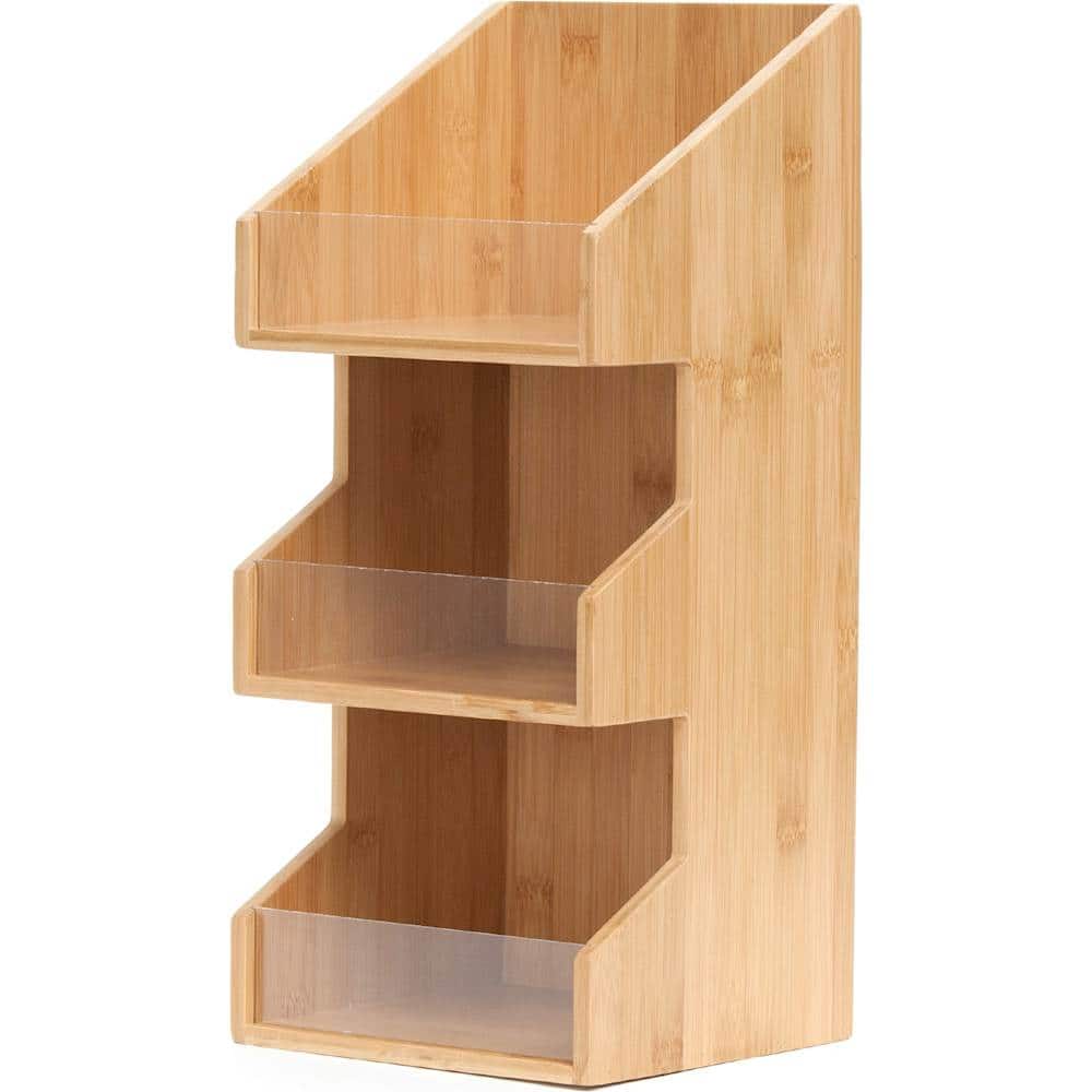 Best Buy: Mind Reader Goldie 3-Tier Condiment Organizer Wood 3TIERBMB-BRN