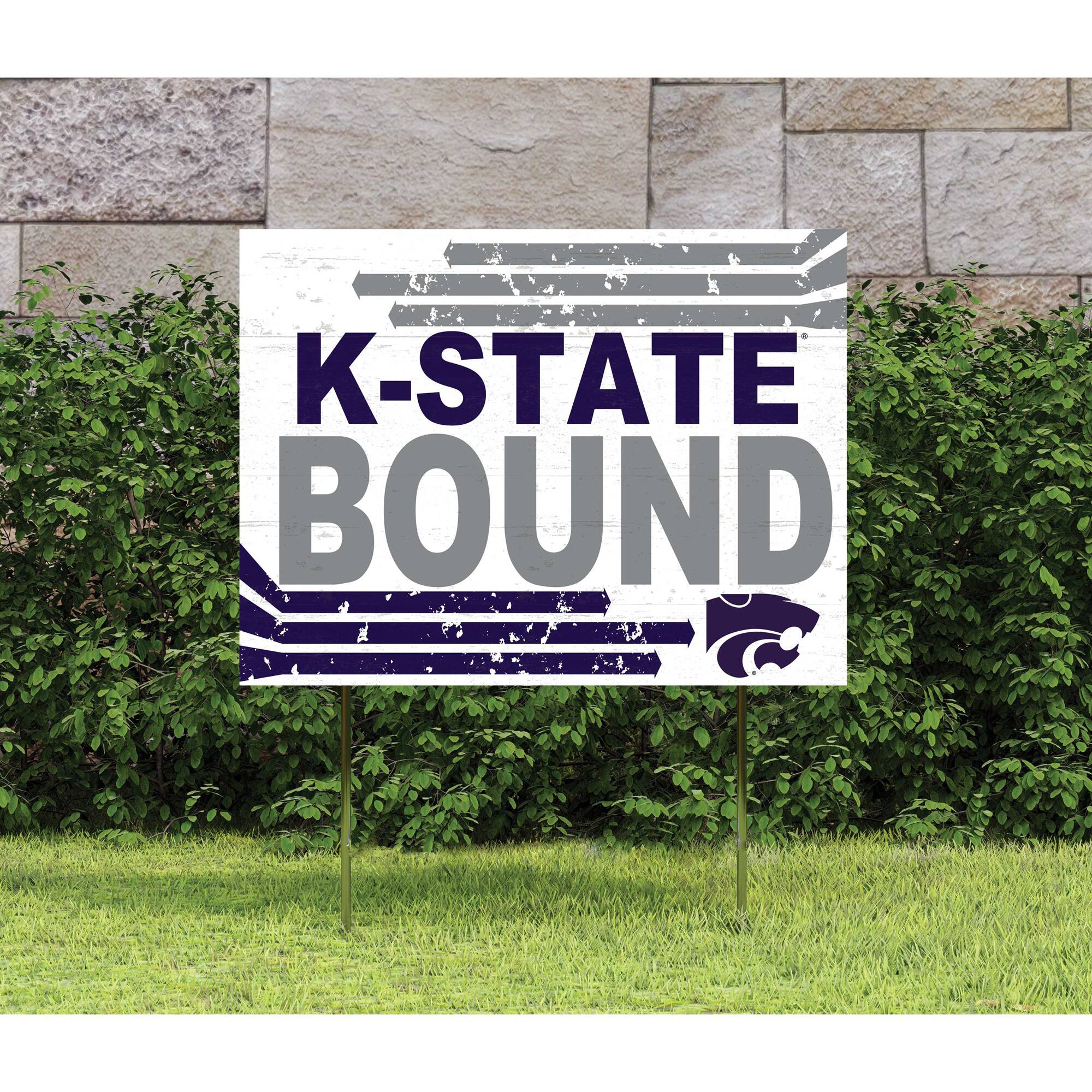 Jardine Kansas State Wildcats 18'' x 24'' Bound Yard Sign White 4940184 ...