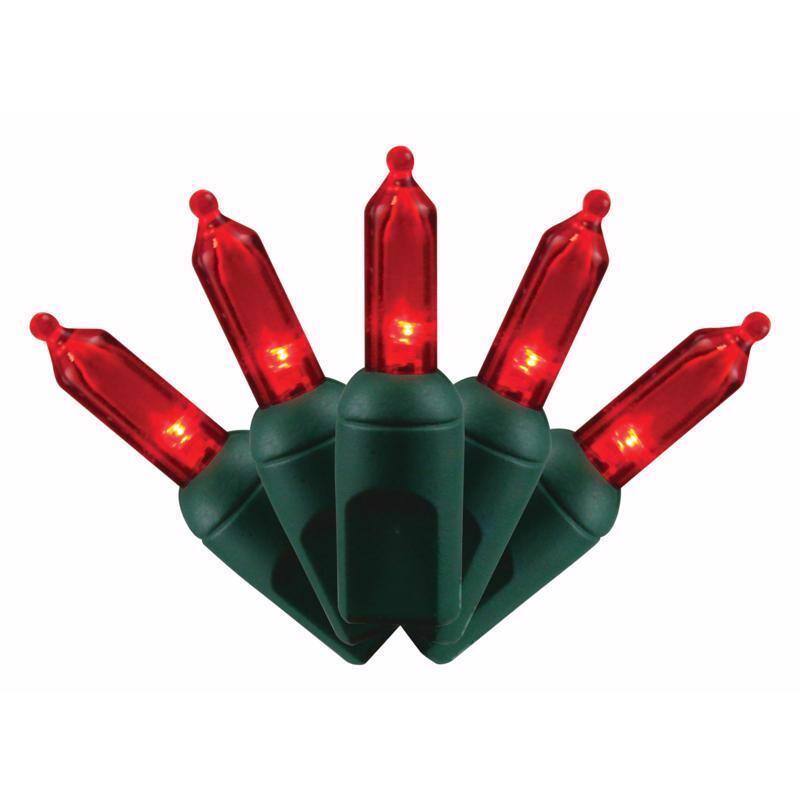 Celebrations Platinum LED T5 50 ct String Christmas Lights 25 ft Red ...