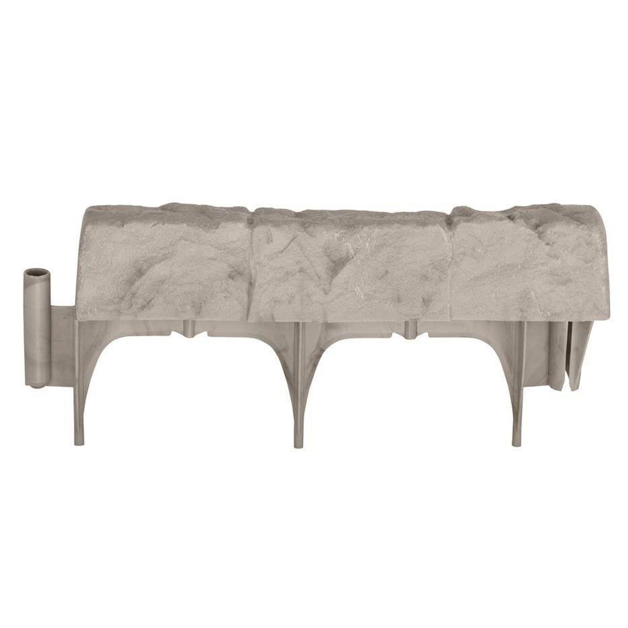 Suncast 10 Piece 12" Landscape Design Border Decorative Natural Stone ...