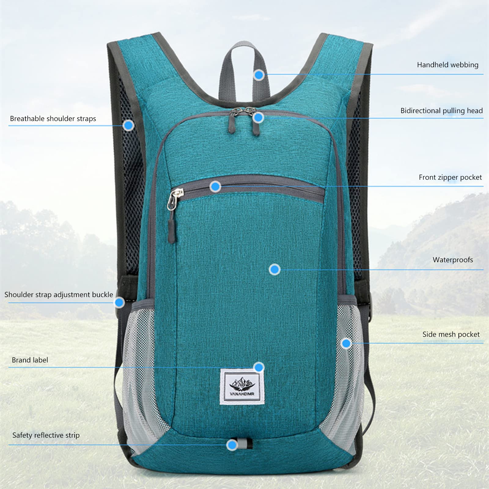 Pacoar Cade Hiking Backpack 15l Small Travel Lightweight Foldable ...