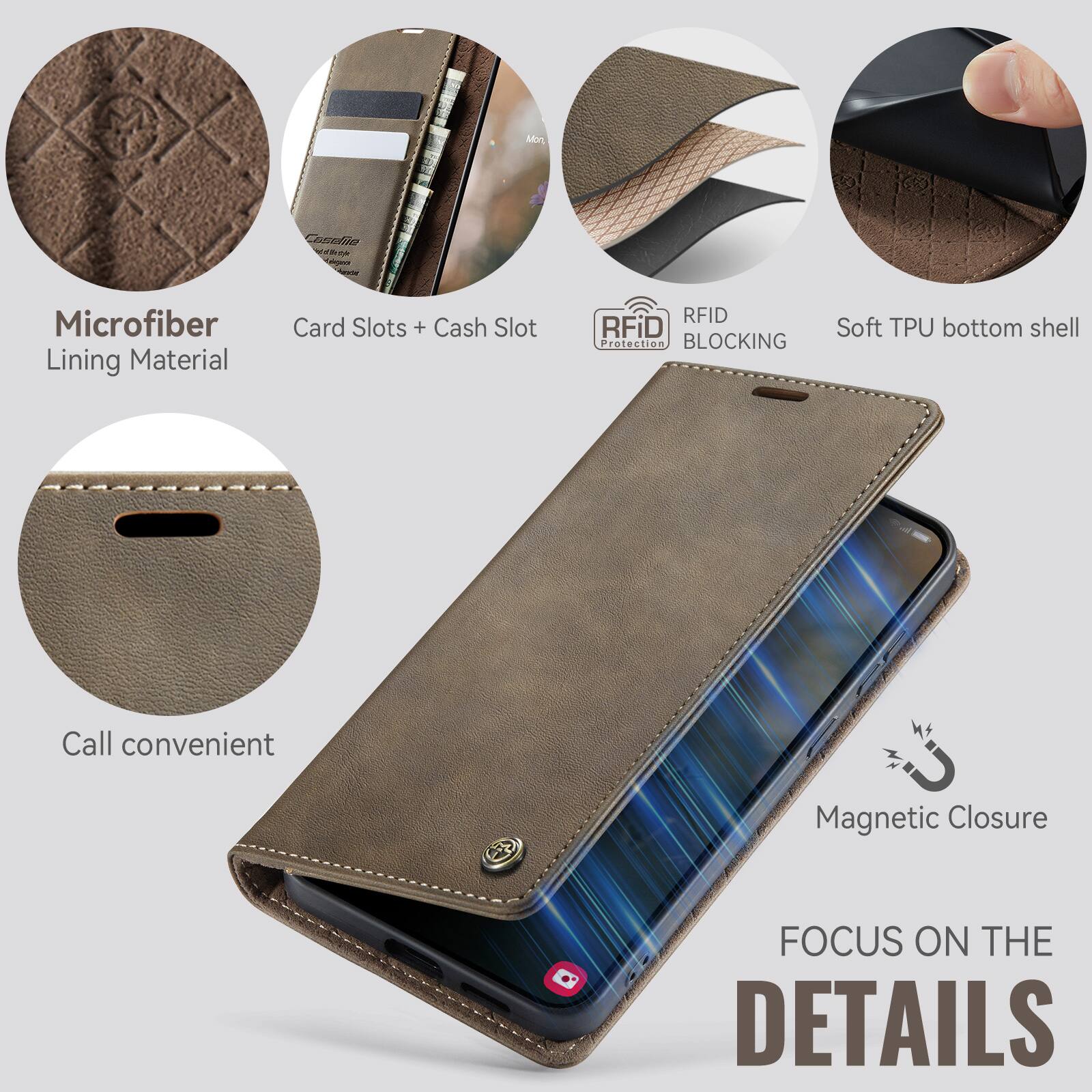 Dteck For Samsung Galaxy A16 5G Wallet Case, Premium Vegan PU Leather ...