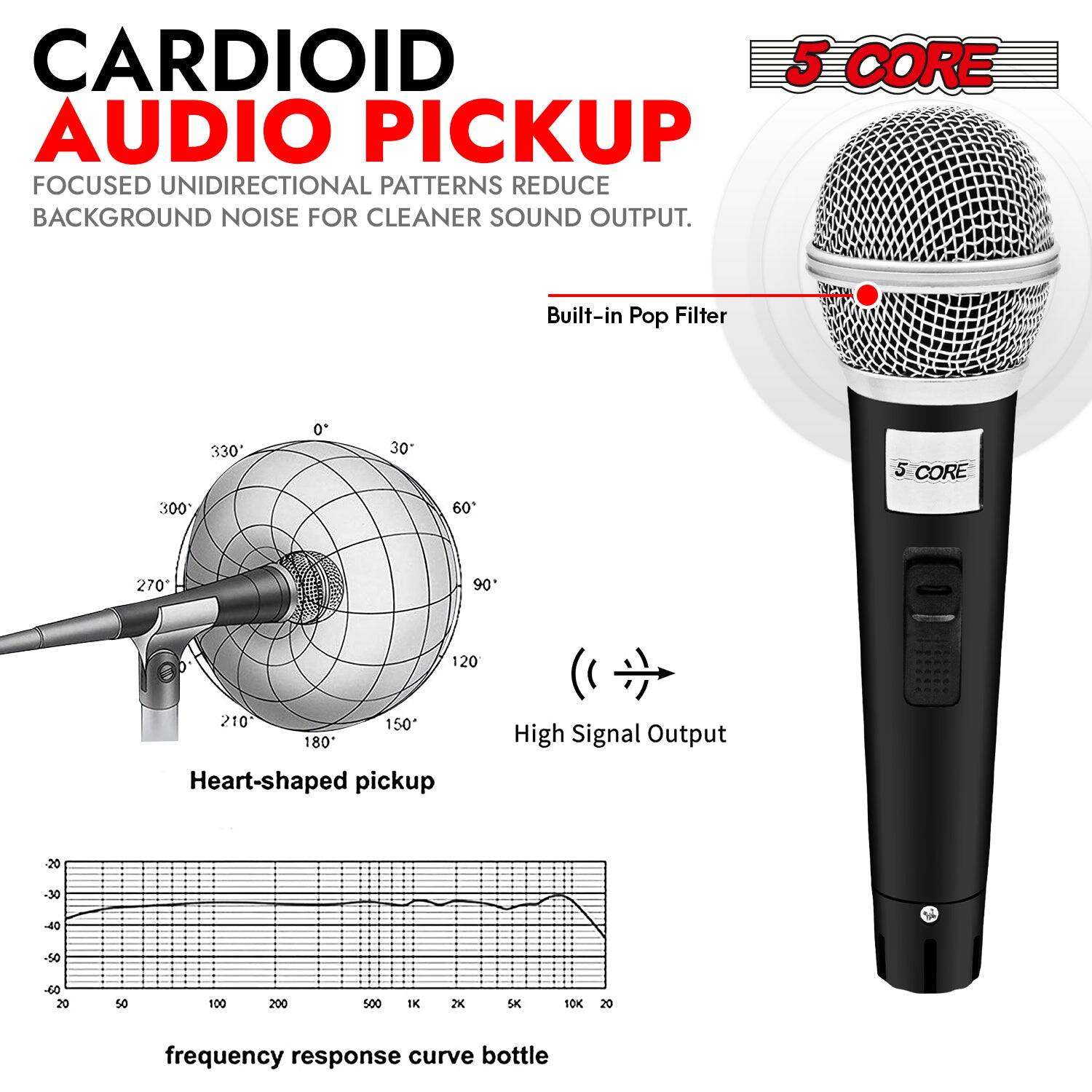 5 CORE XLR Microphone Dynamic Mic Karaoke Singing Studio Mics Handheld PM 18 PM 18 - Best Buy