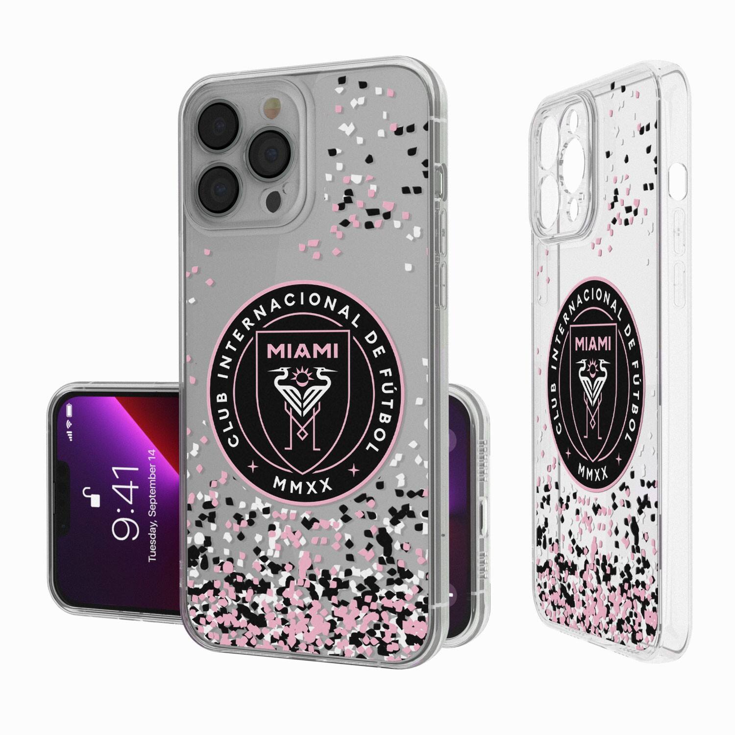 Keyscaper MLS Inter Miami CF iPhone Confetti Design Clear Case 14 ...