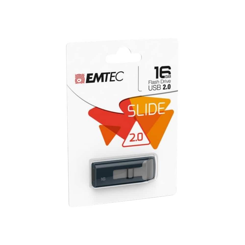 Best Buy: EMTEC C450 Slide 16GB USB 2.0 Flash Drive Black ECMMD16GC452