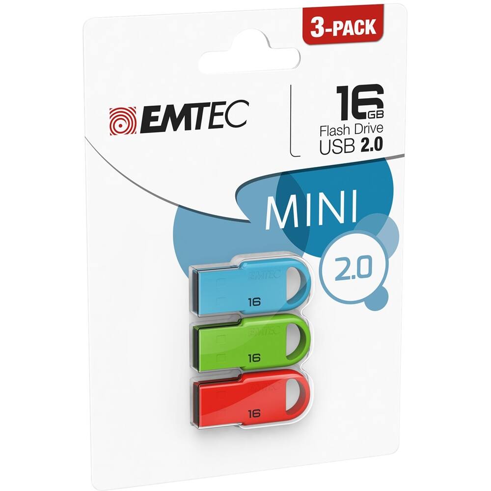 Best Buy: EMTEC 16GB USB 2.0 Flash Drives (3-Pack) Blue/red/green ...