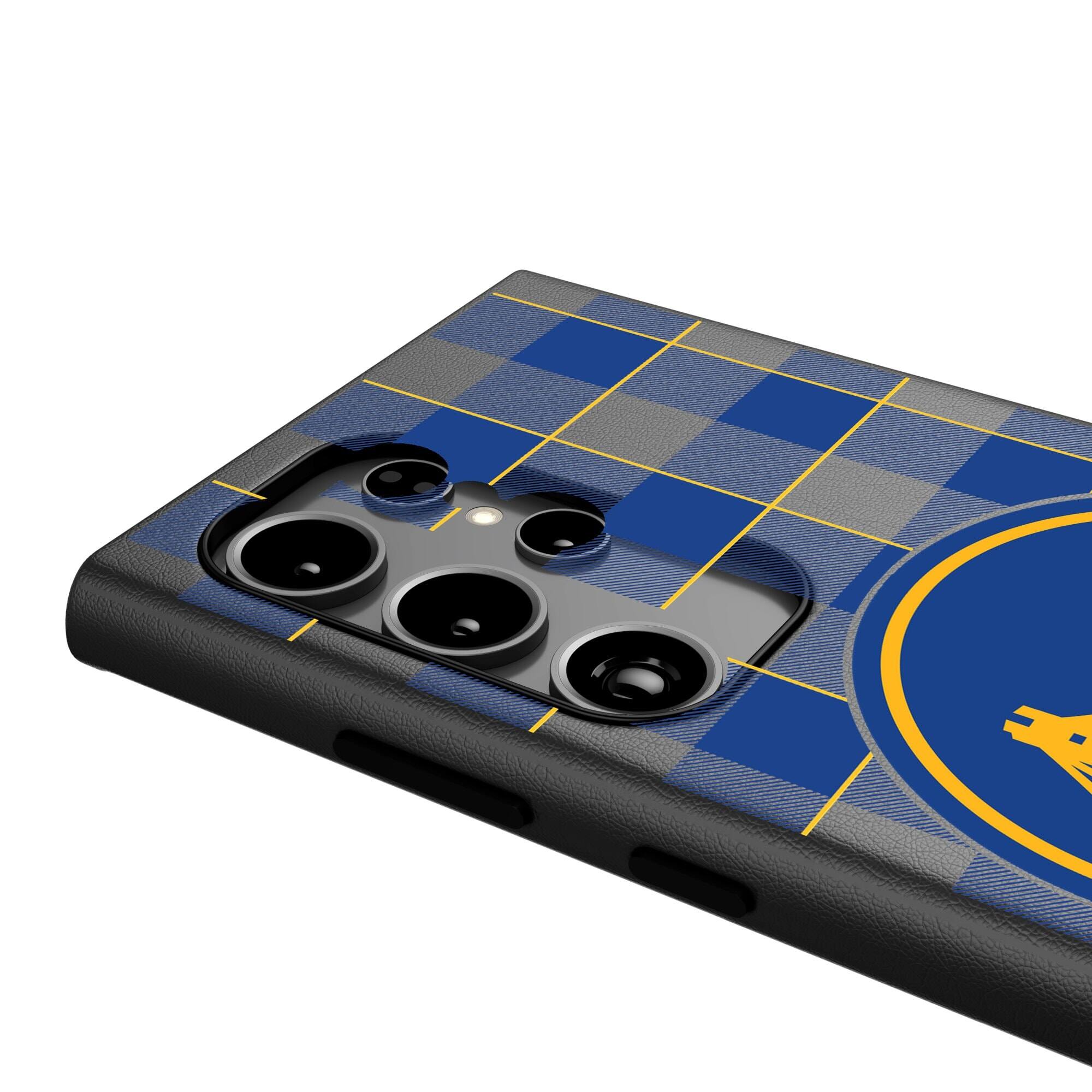 Keyscaper NBA Golden State Warriors Plaid Galaxy Magnetic Bump Case S24 ...