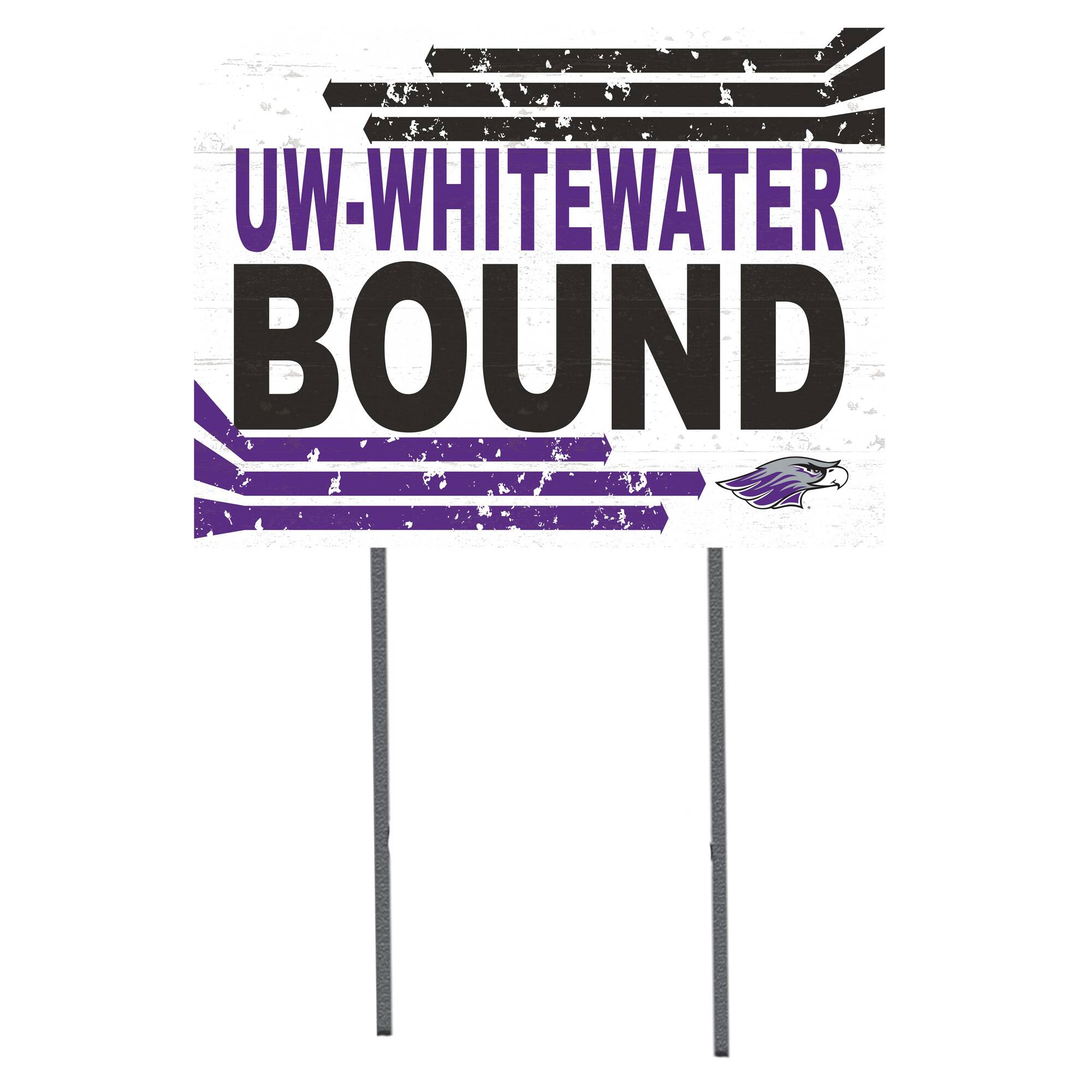 Jardine Wisconsin Whitewater Warhawks 18'' x 24'' Bound Yard Sign White ...