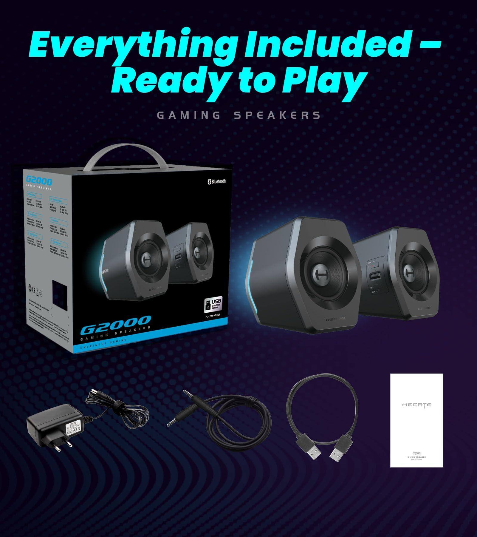 TECH SAFARI G2000 Rgb Gaming Speakers Power Compact Design For Pc ps4 ...