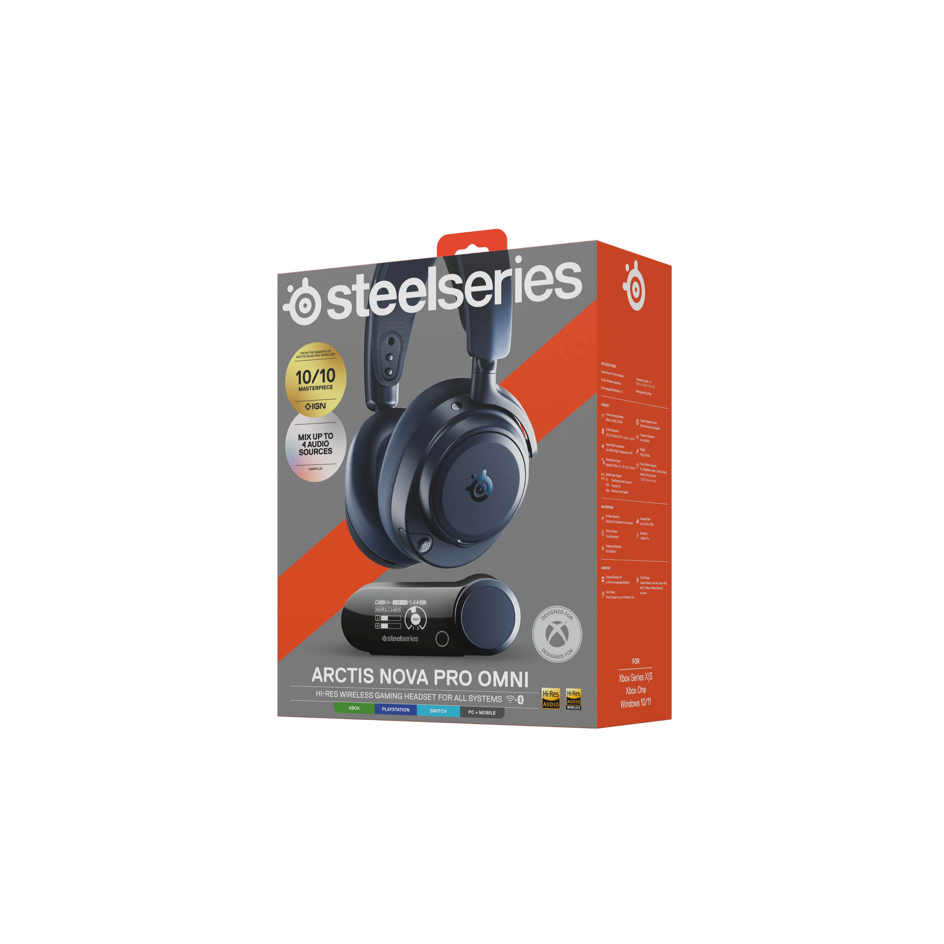 SteelSeries Arctis Nova Pro Omni 2.4 GHz Wireless Over The Ear Gaming ...