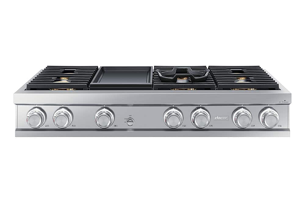 Best Buy: Dacor Contemporary 48" Built-In Gas Cooktop with 6 Burners ...