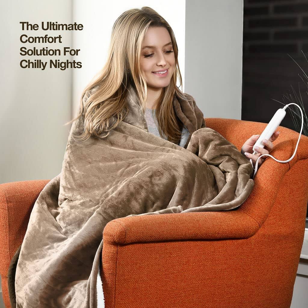 Medical King Electric Heated Blanket with Hand Controller for 10 ...