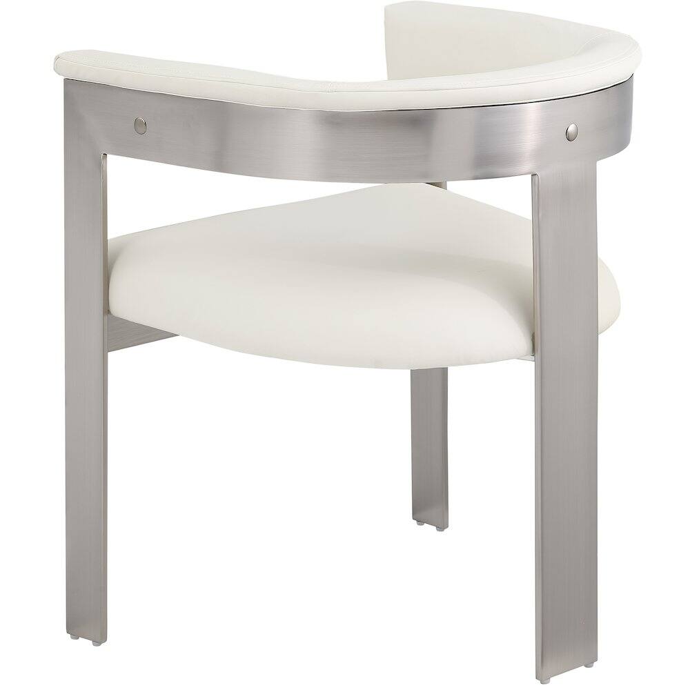 Meridian Furniture Romeo Cream Vegan Leather Dining Chair, Set of 2 ...