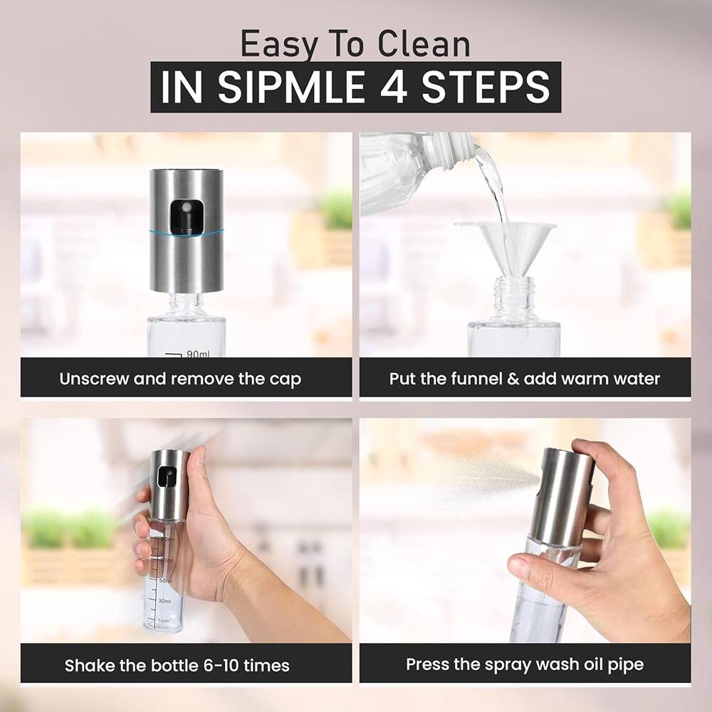 Schertz 100ml Glass Oil Sprayer Food Grade with Non Slip Cap ...