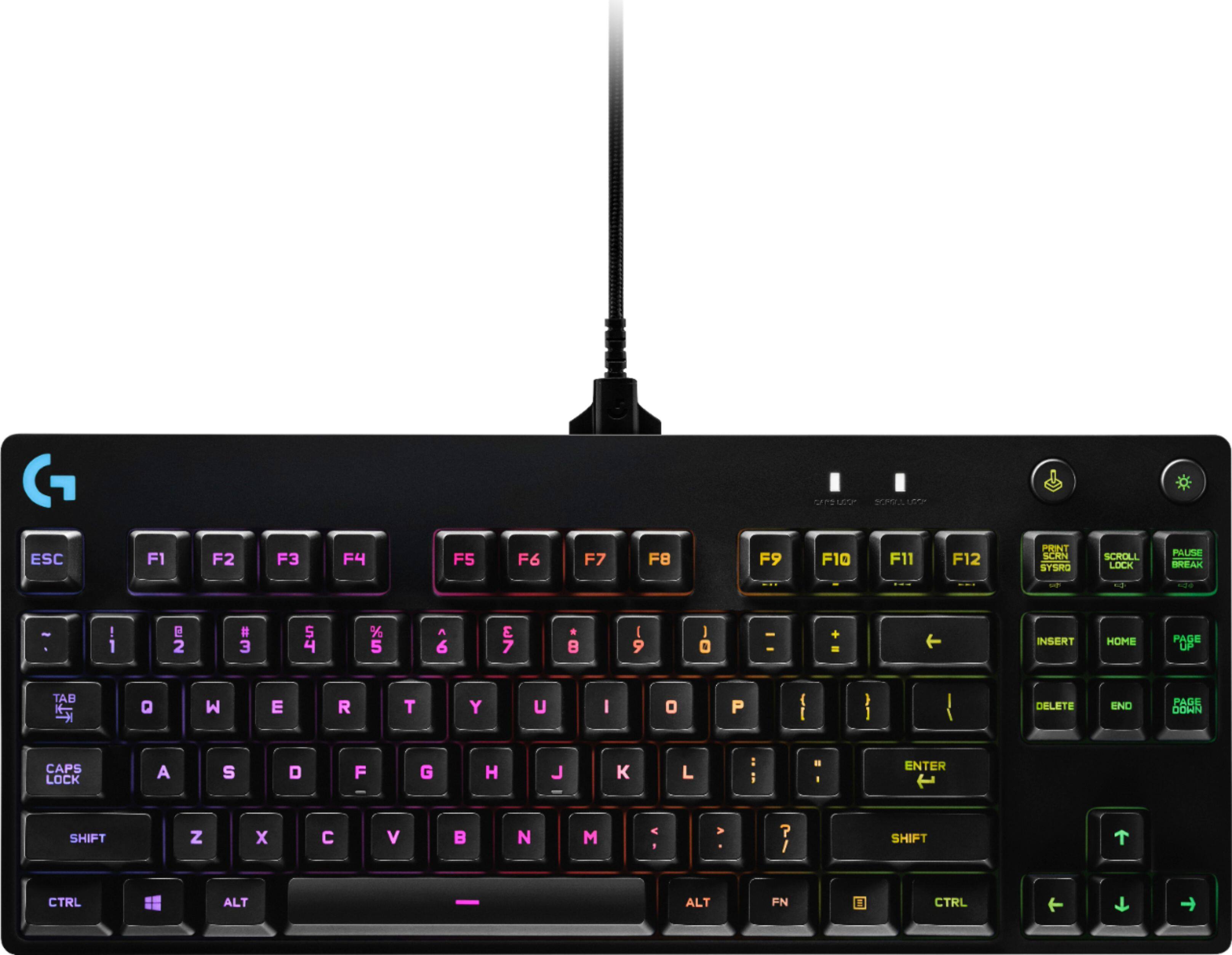 Logitech G Pro Wired Gaming Mechanical Romer G Switch Keyboard with RGB ...