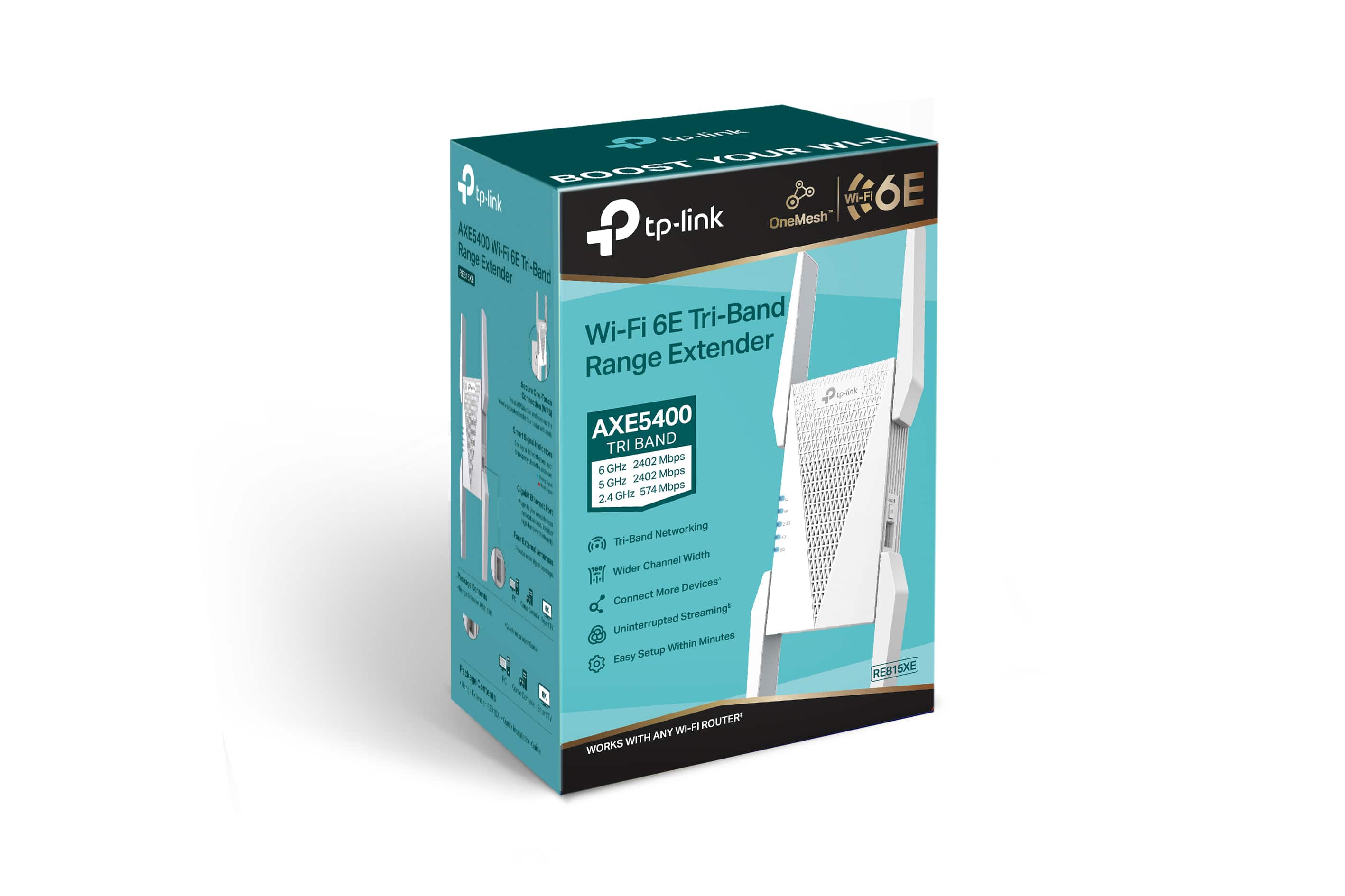 Customer Reviews: TP-Link AXE5400 Tri-Band Mesh Wi-Fi 6E Range Extender ...