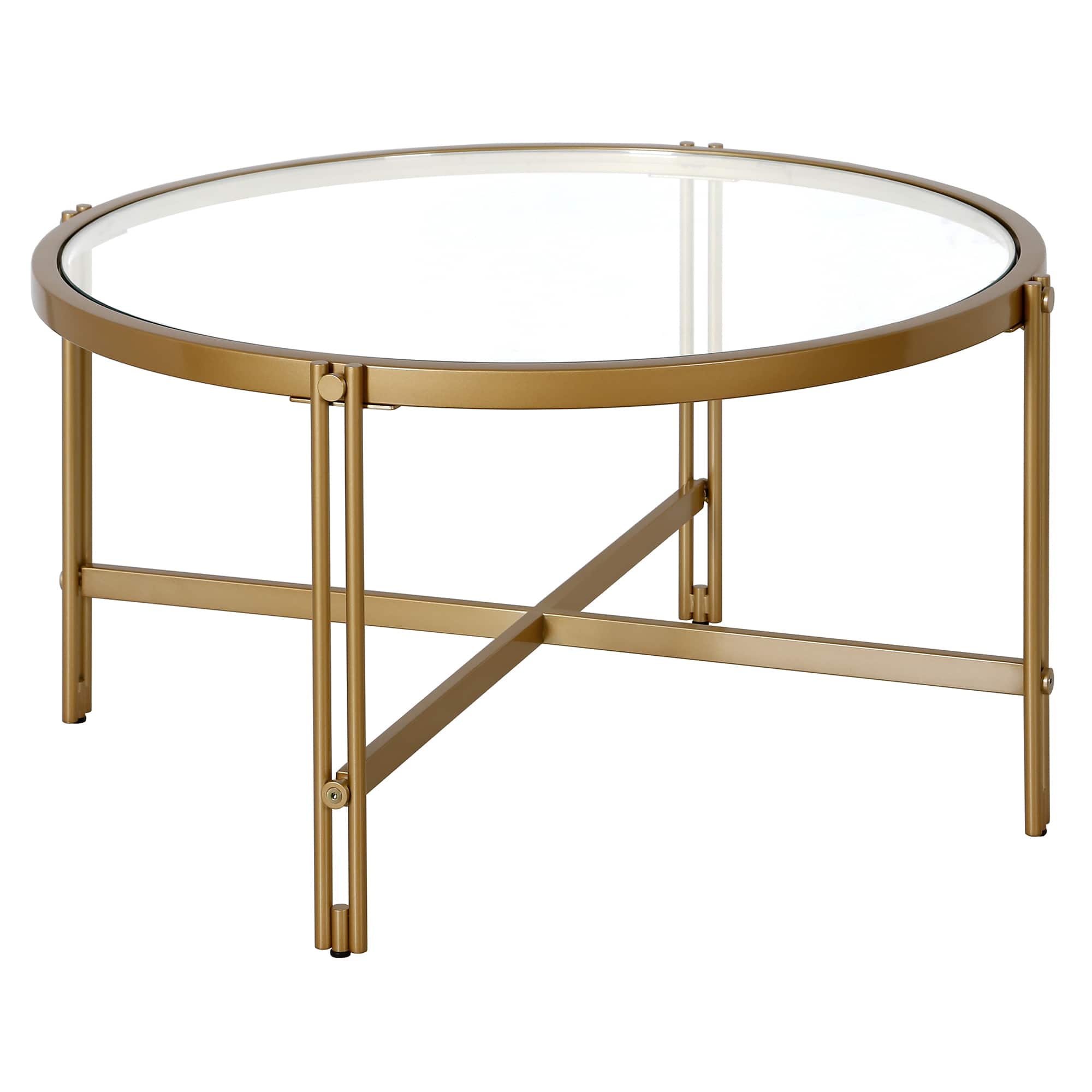 Best Buy: Camden&Wells Inez Round Coffee Table Brass CT1519