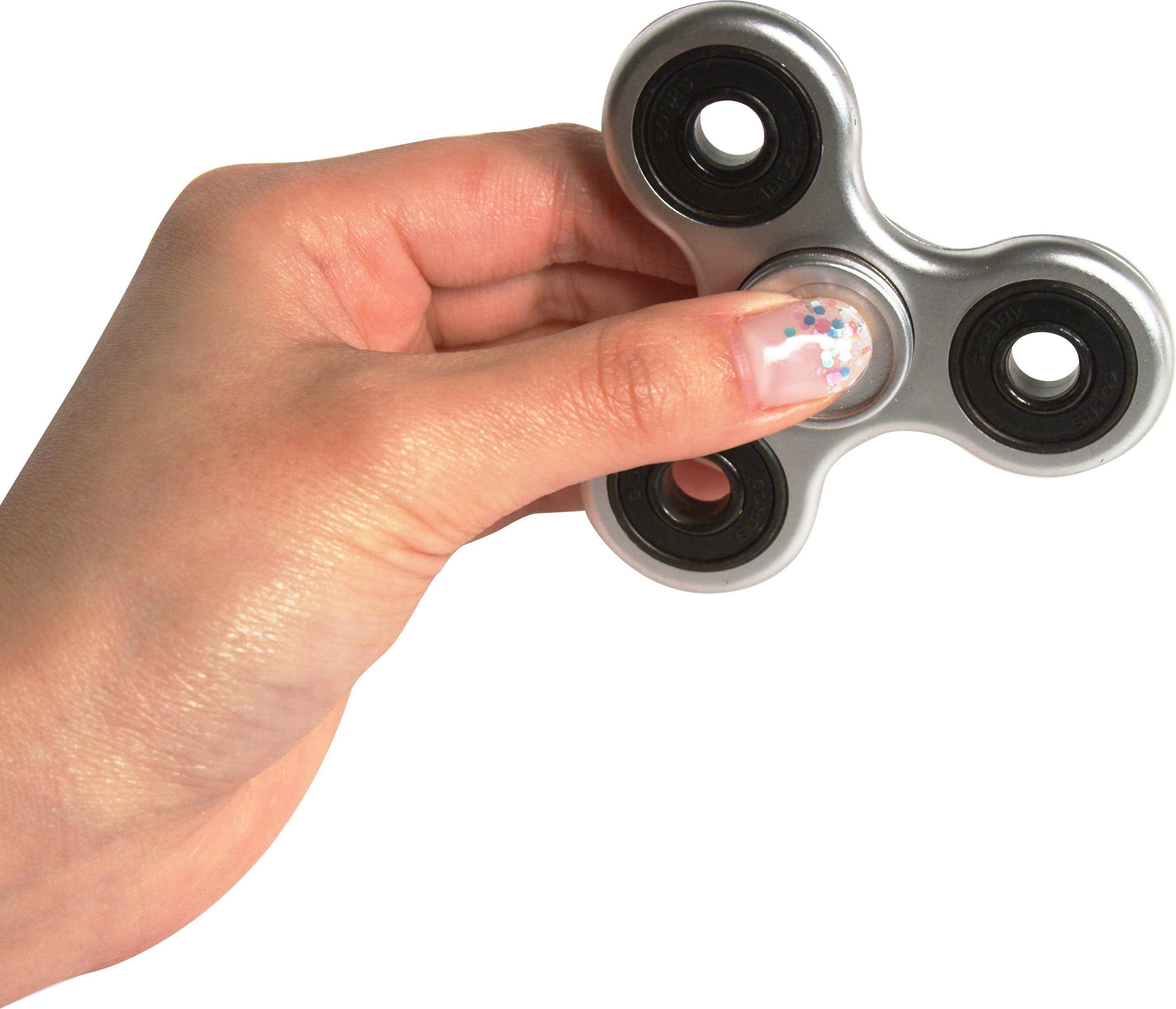 Best Buy: Fidgetly Fidget Spinner Toy Stress Reducer Silver/Black 5014