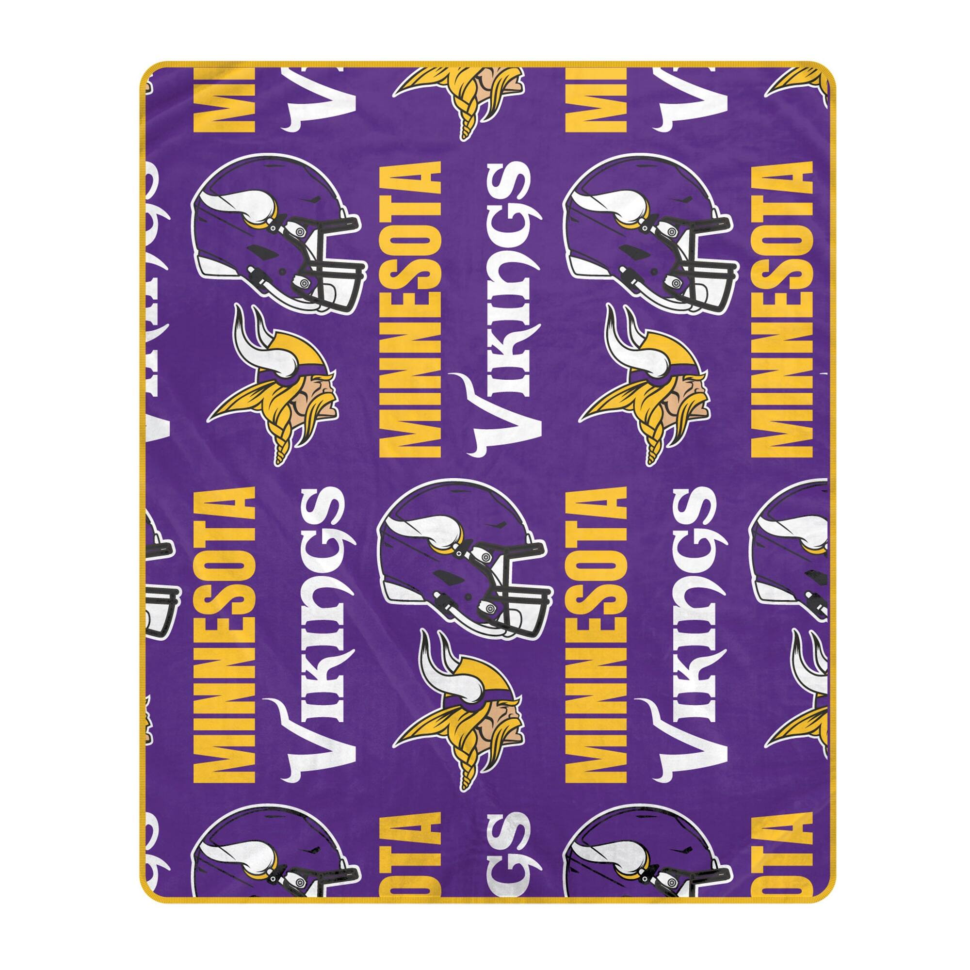 Pegasus Minnesota Vikings 50" x 60" Homefield Stacked Logos Ultra Soft Blanket Multicolor ...