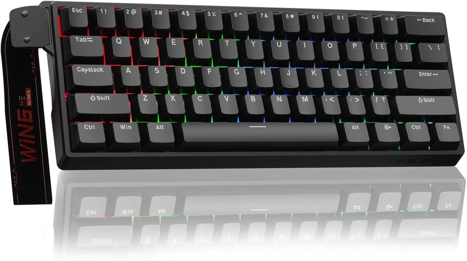 AULA WIN60 HE 60 Key Wired Hall Effect Magnetic Gaming Keyboard, RGB ...