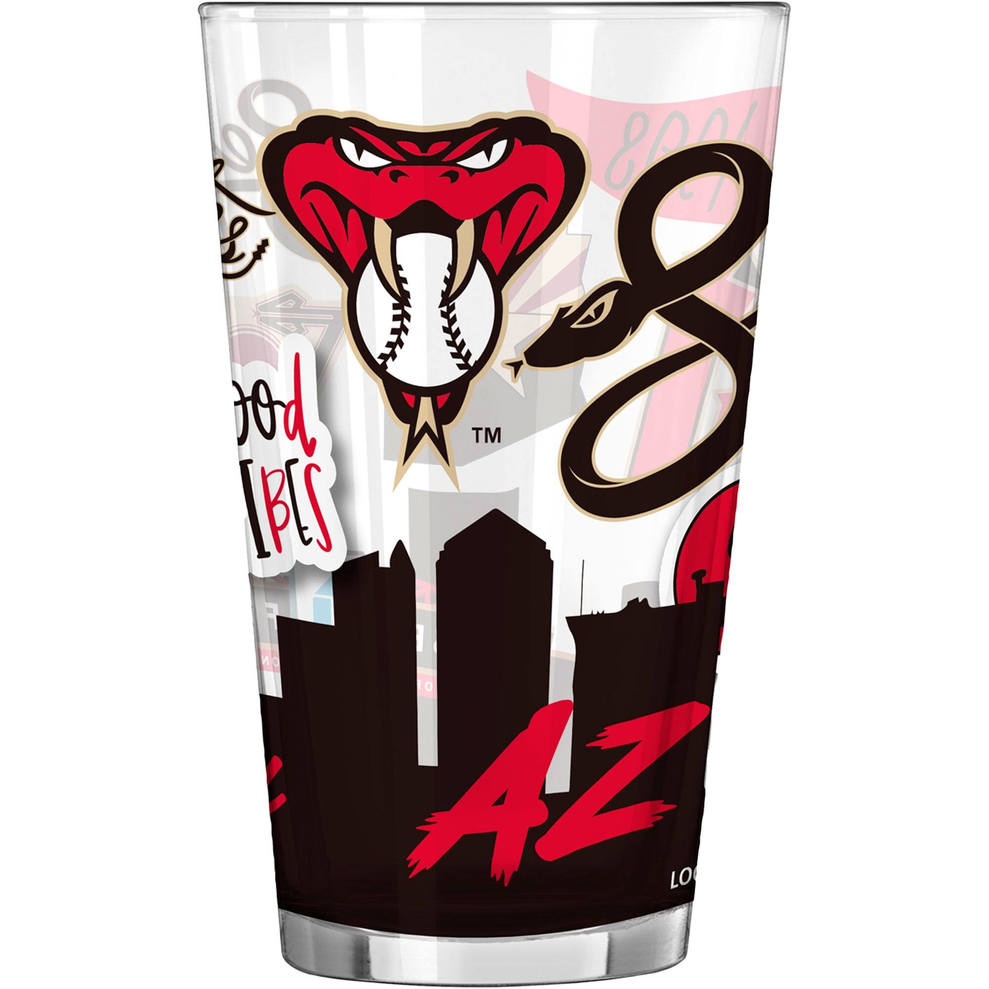 Logo Brands Arizona Diamondbacks 16oz. Native Pint Glass Multicolor ...